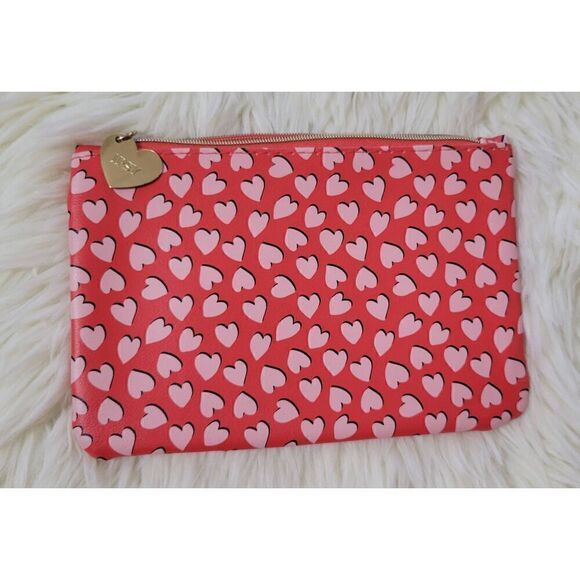 ipsy | Bags | Ipsy Glam Bag Feb 222 Pink And Red Heart Makeupbag | Poshmark